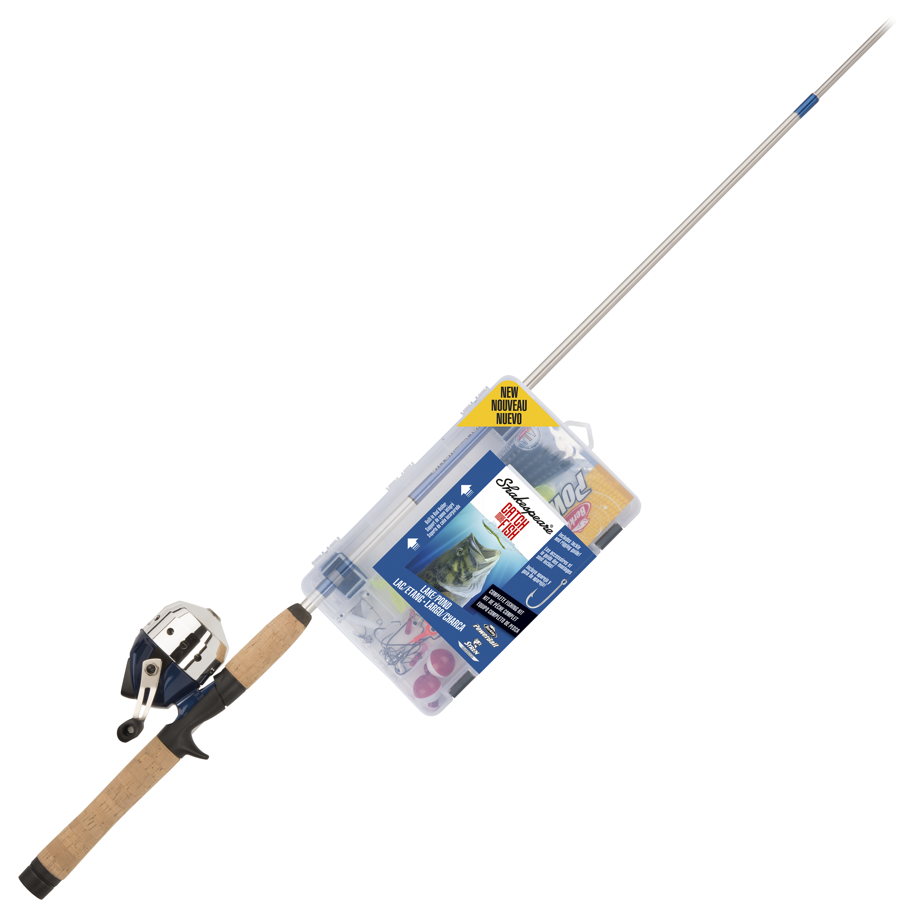 Shakespeare Catch More Fish Spincast Rod and Reel Combo for Lake/Pond ...